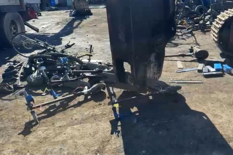 Watch seized vehicles be crushed after police take action illegal riding