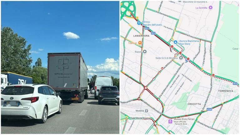 Tangenziale chiusa dall’uscita 8 alla 6, traffico già in tilt tra Sacca ...