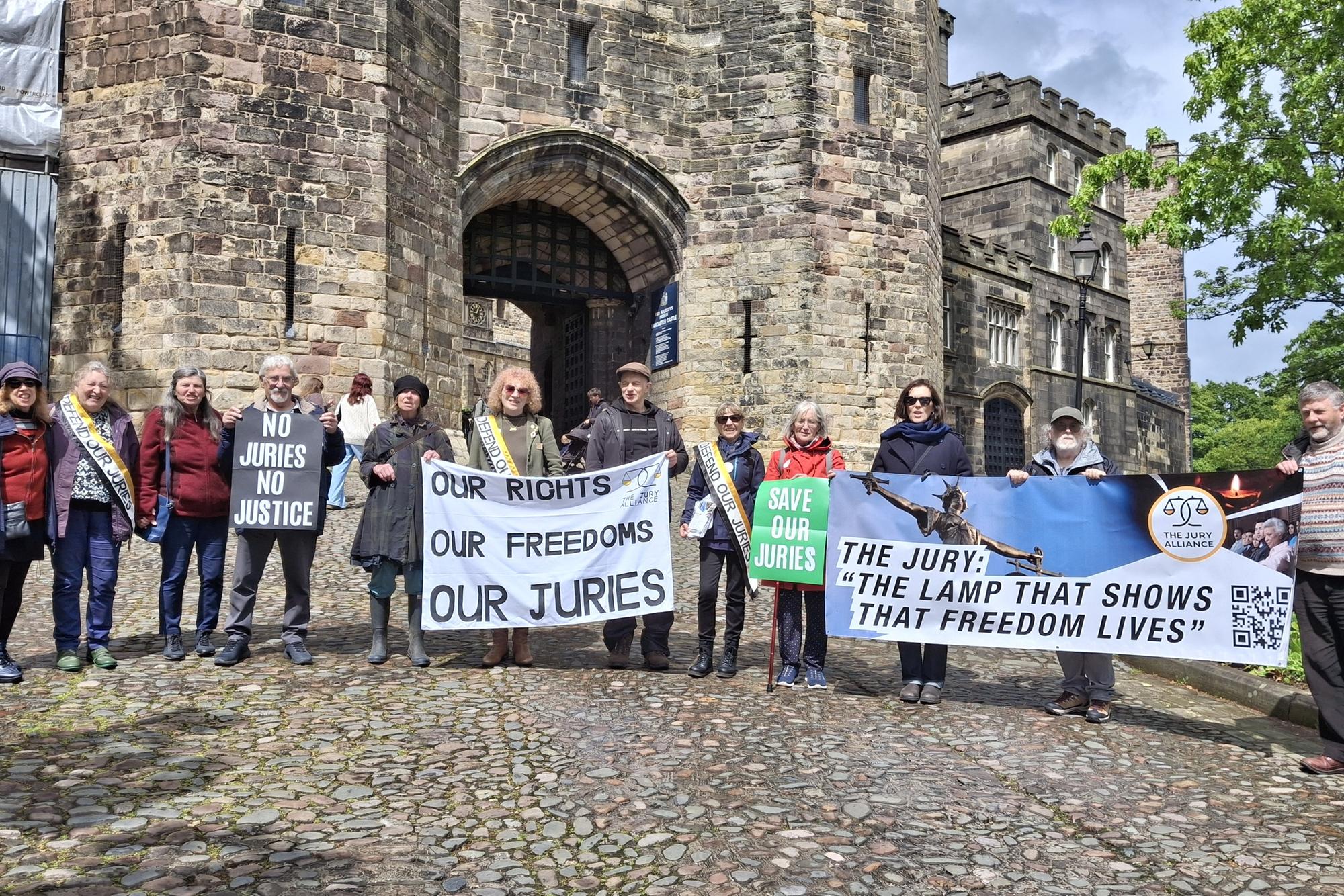 Lancaster residents stage protest outside castle as part of nationwide ...