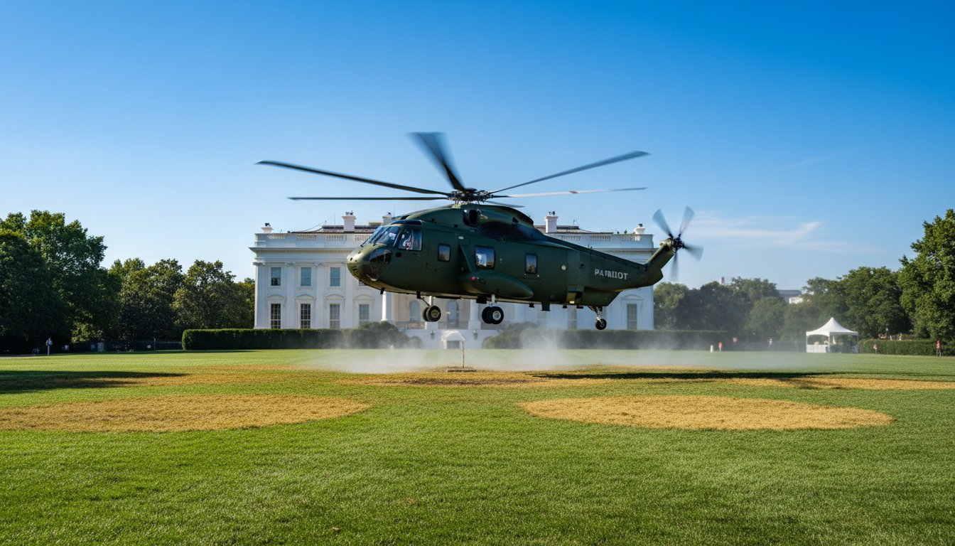 Trump’s latest White House renovation plan: A helipad on the South Lawn