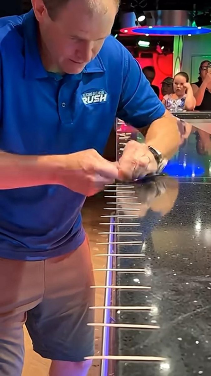 Watch: Idaho man breaks toothpick-snapping world record on Disney Cruise