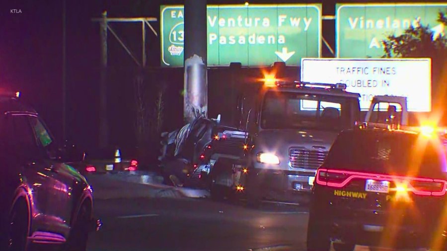 Deadly overnight crash closes southbound 101 through Studio City
