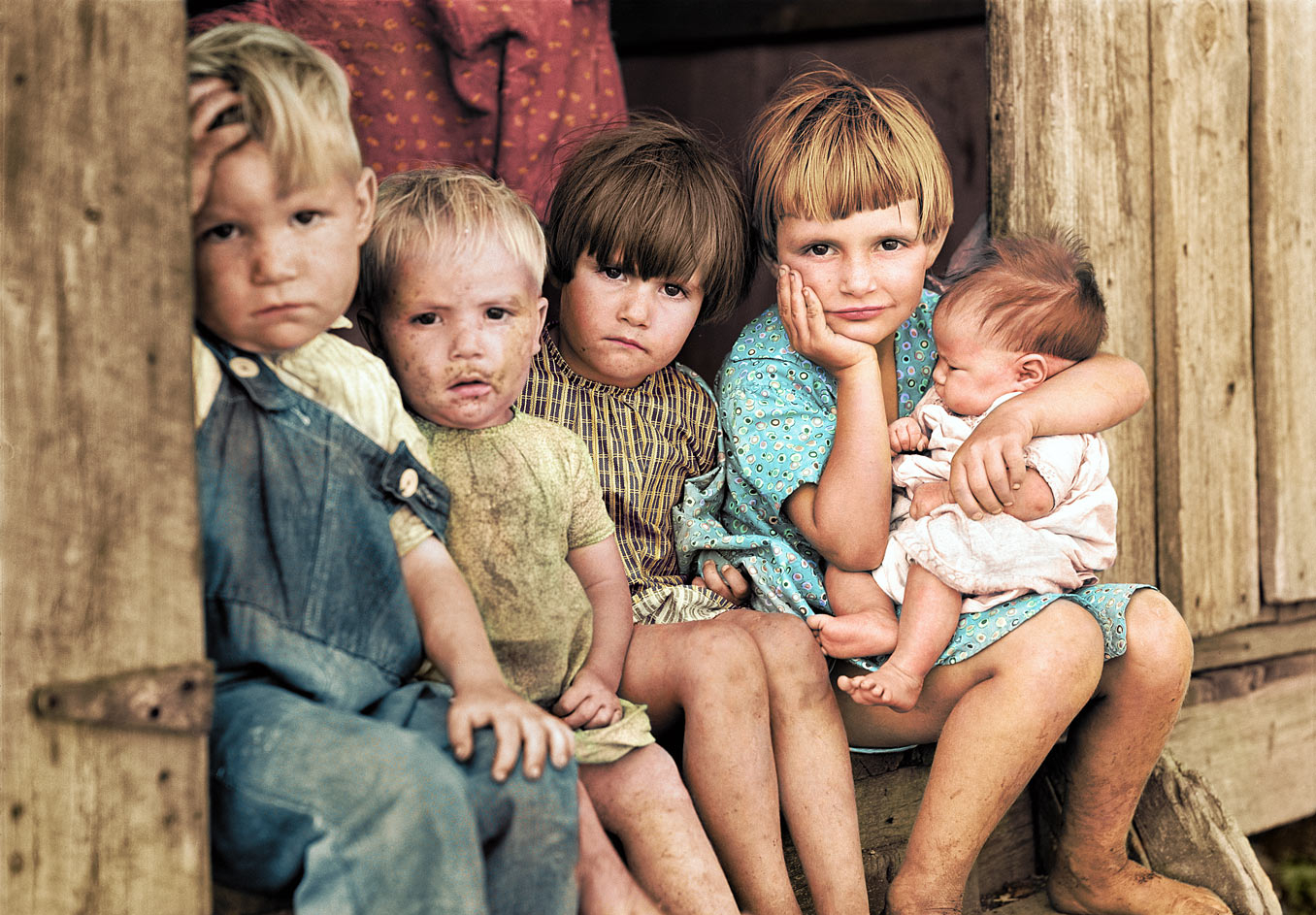 20 colorized images from the Great Depression
