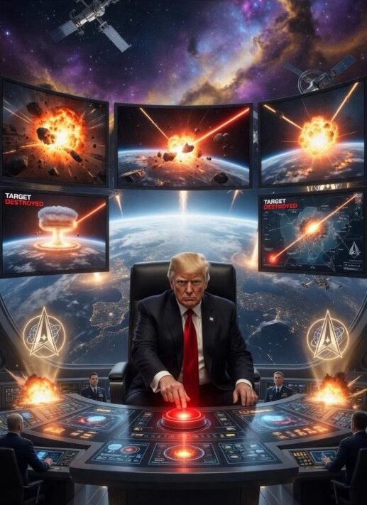 President Trump ‘walks with alien’ and ‘blows up targets from space’ in ...
