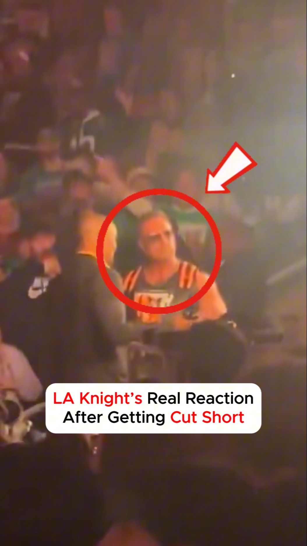 LA Knight's real reaction after getting cut short on RAW!