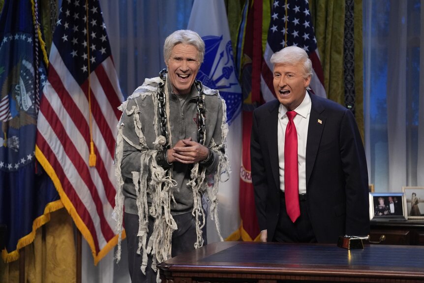 SNL's May 16 "Jeffrey Epstein ghost cold open": Will Ferrell & James ...