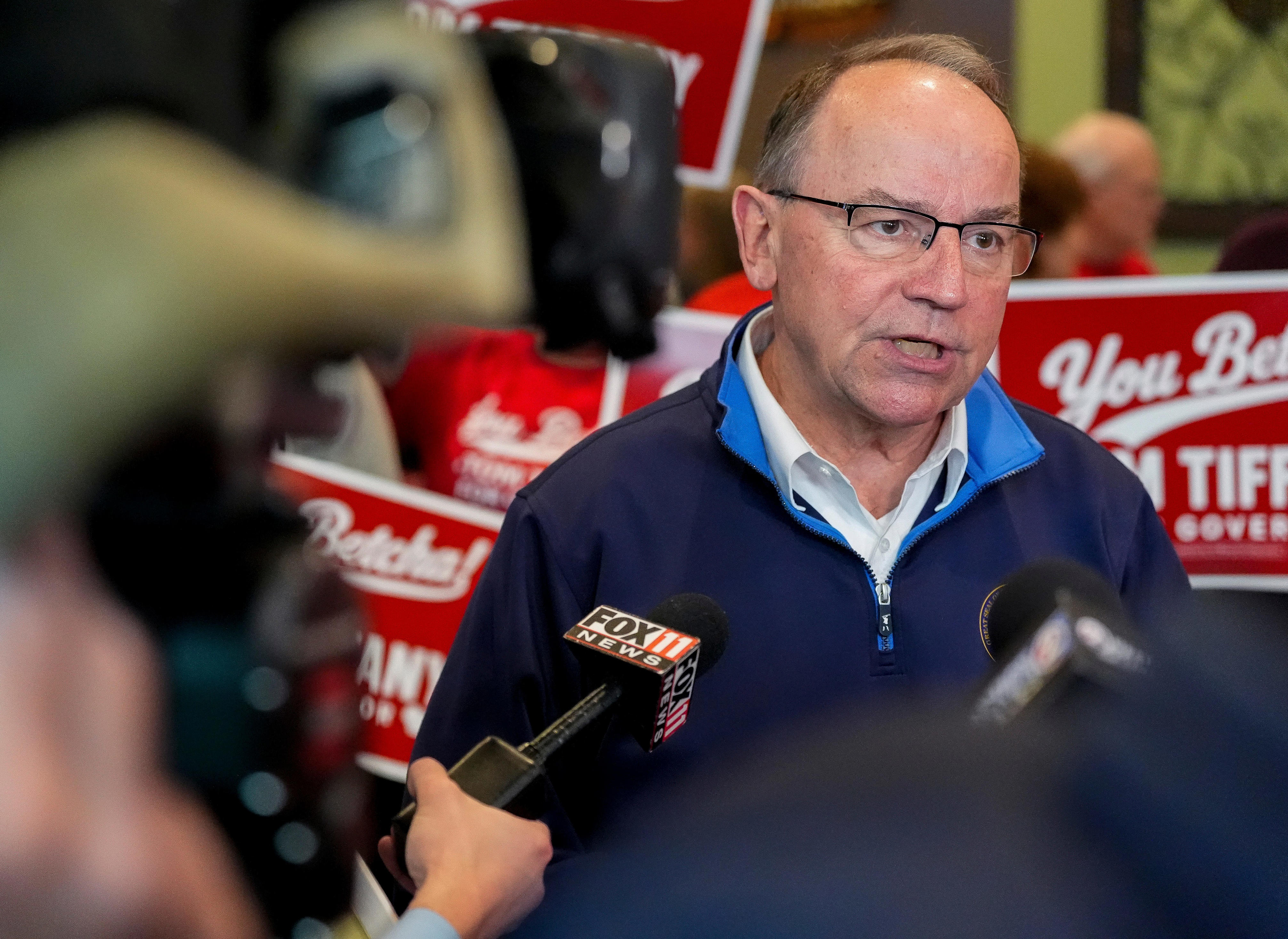 Tiffany outlines conservative plans in Green Bay-area campaign stop