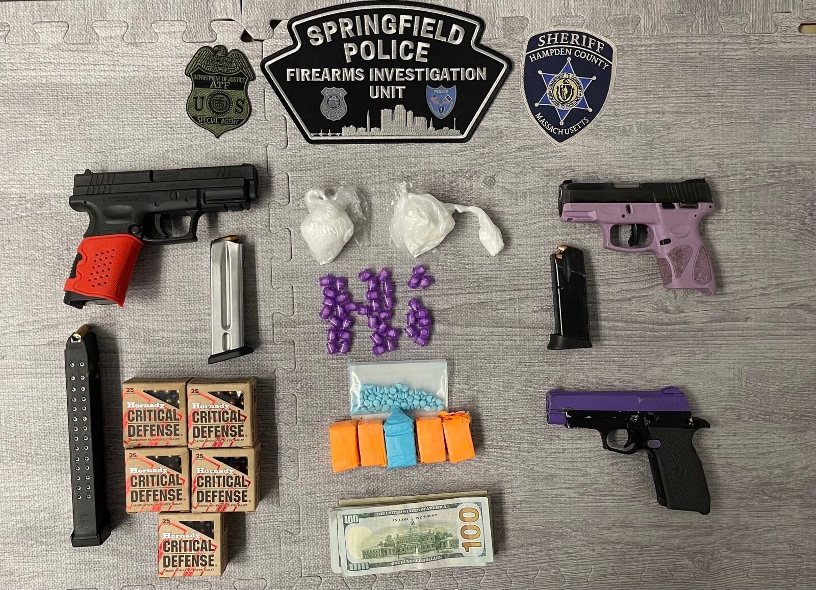 Two arrested after Springfield drug investigation yields guns, narcotics