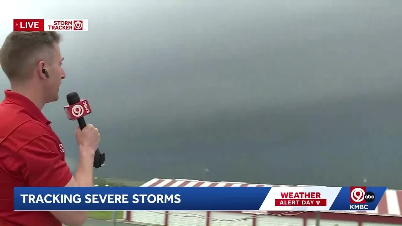 KMBC's Nick Bender tracking a tornado-warned storm in northwest Missouri