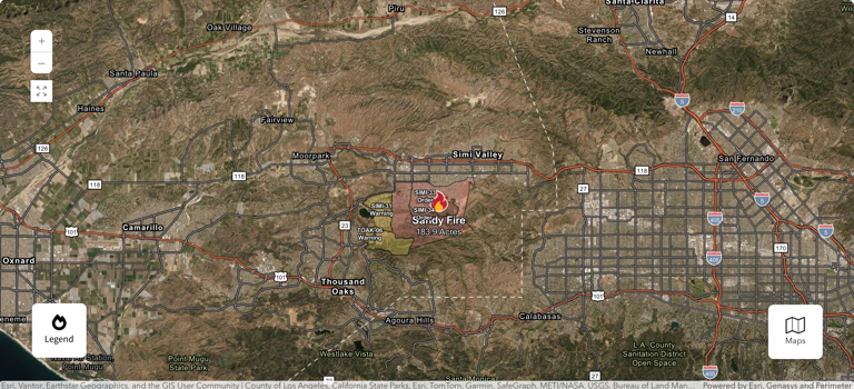 Sandy Fire Breaks Out In Simi Valley Evacuations Ordered