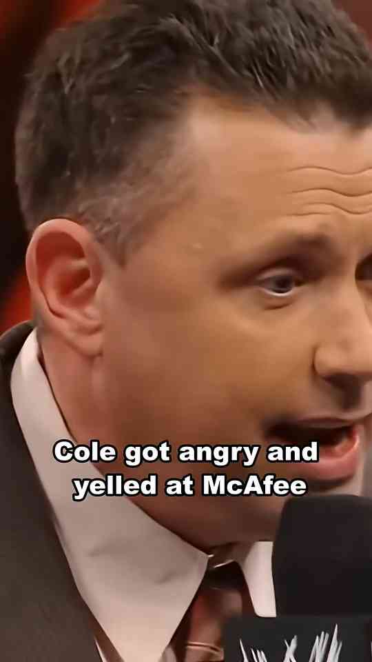 Michael Cole yelled at him