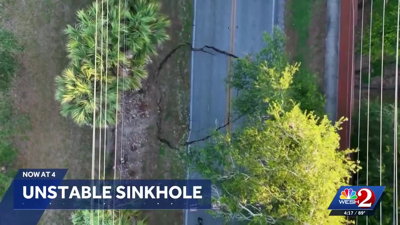 Sinkhole in Maitland remains unstable as crews pump 20,000 gallons of water