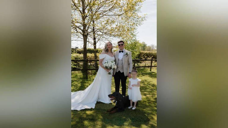 Bride weds in dressing gown, slippers and rollers as 'it's what married ...