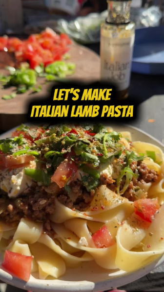 Italian lamb pasta full of flavor