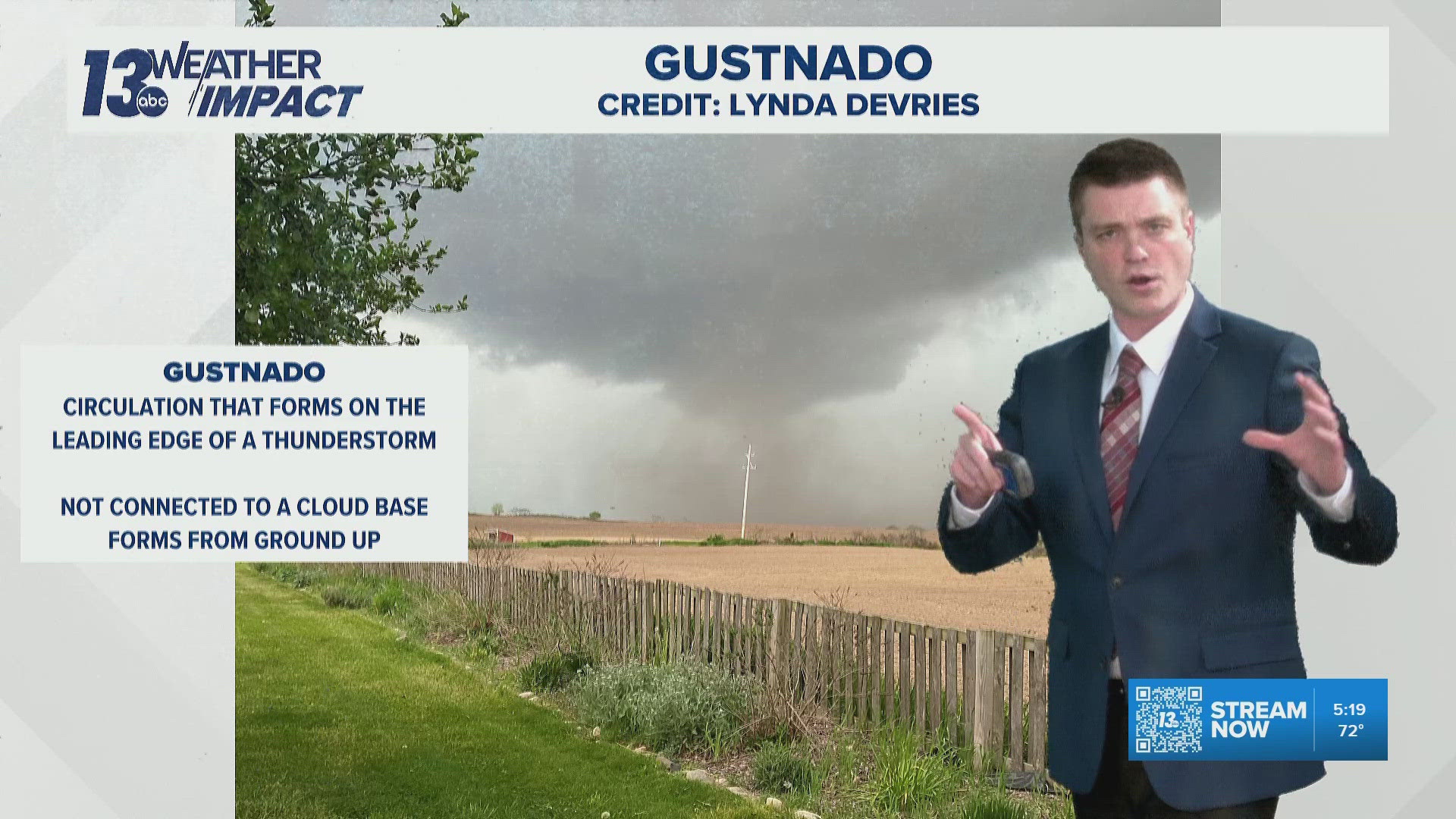 Gustnado spotted near Burnips