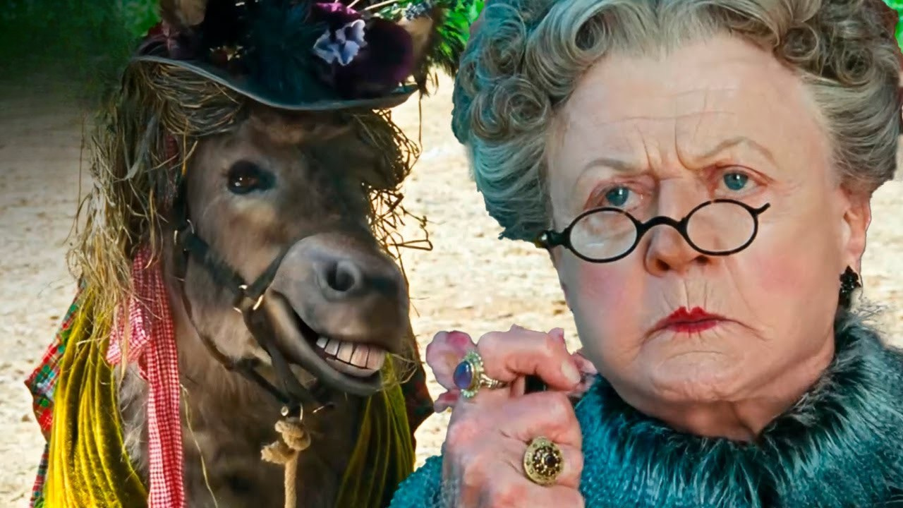Aunt Adelaide demands Mr. Brown give her one of his children, Nanny McPhee