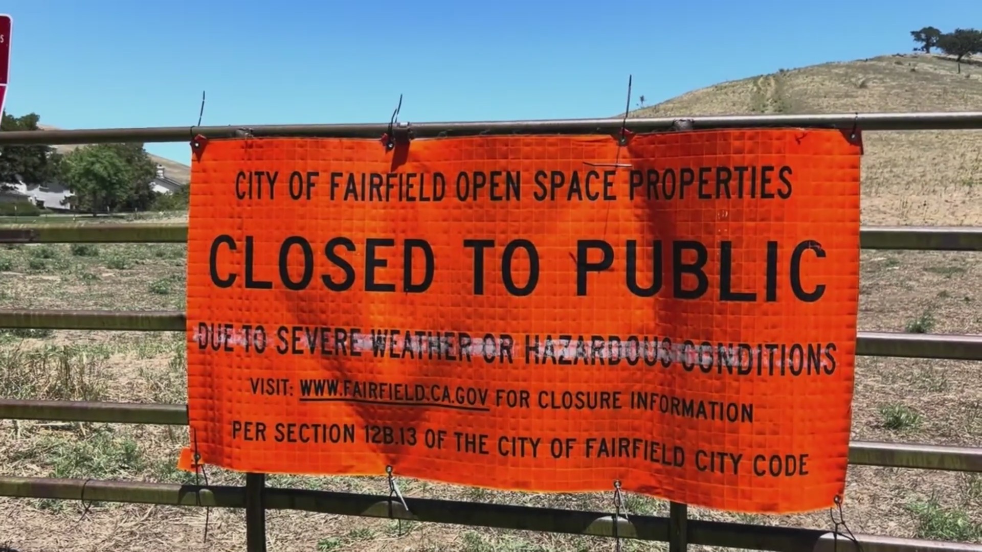 Parks close due to fire risk from high winds, dry grass