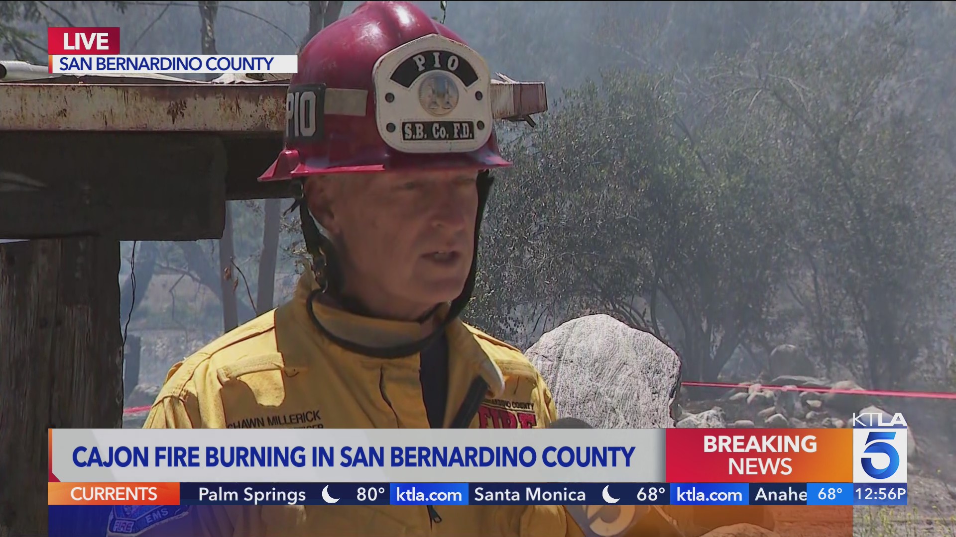 Cajon fire burning in San Bernardino County