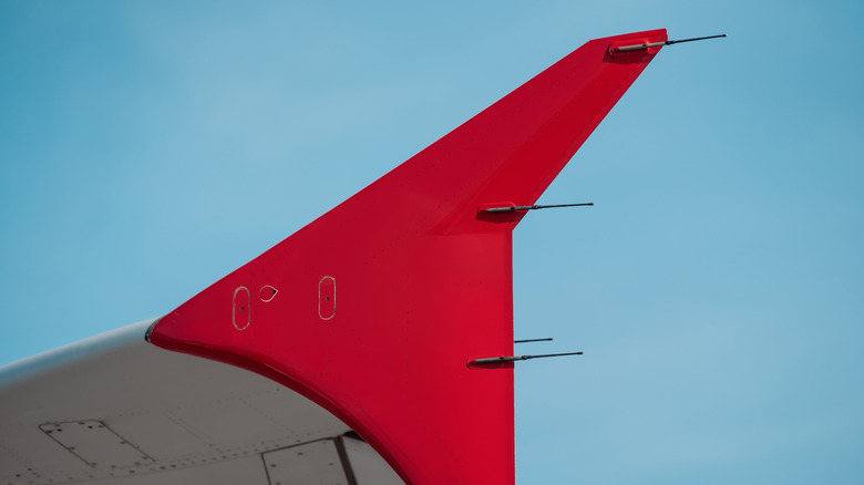 What are the metal rods on an airplane's wings called and what do they do?