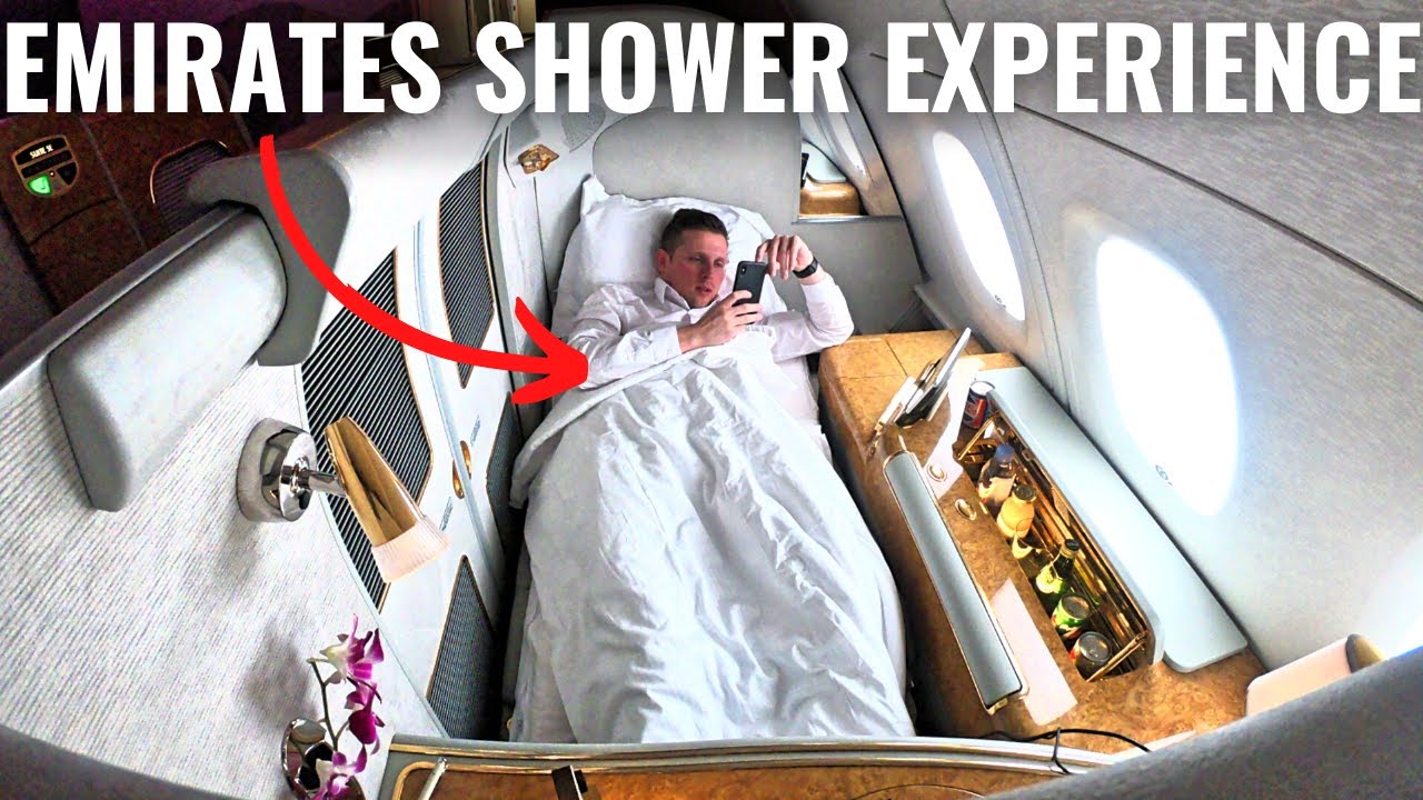 Luxurious Emirates A380 first class & shower experience