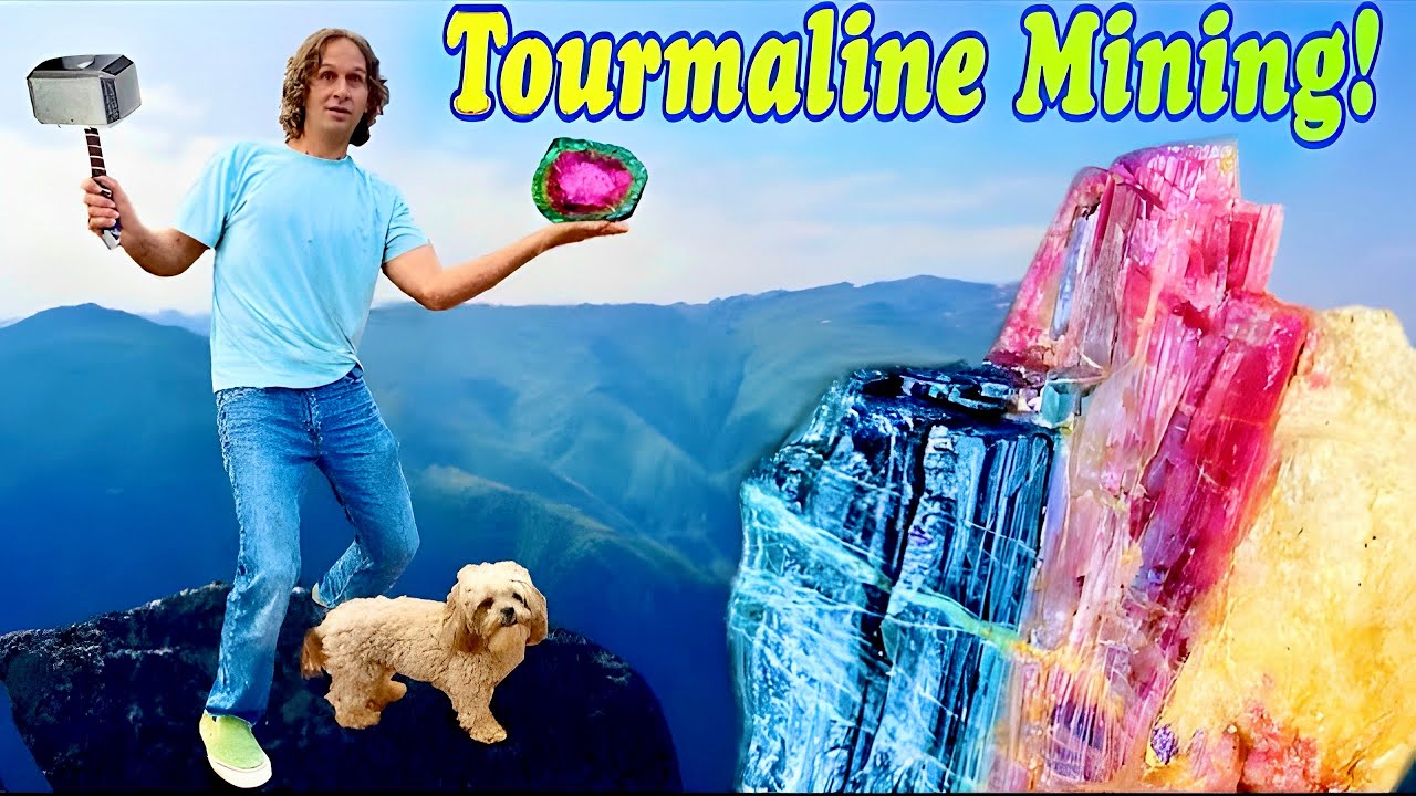 Mining gem tourmaline crystals / open to public!