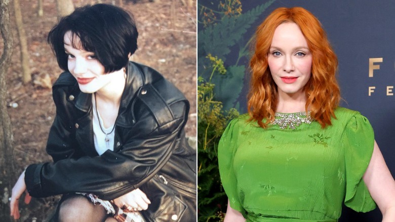 Pics of Christina Hendricks before & after she found her iconic red ...