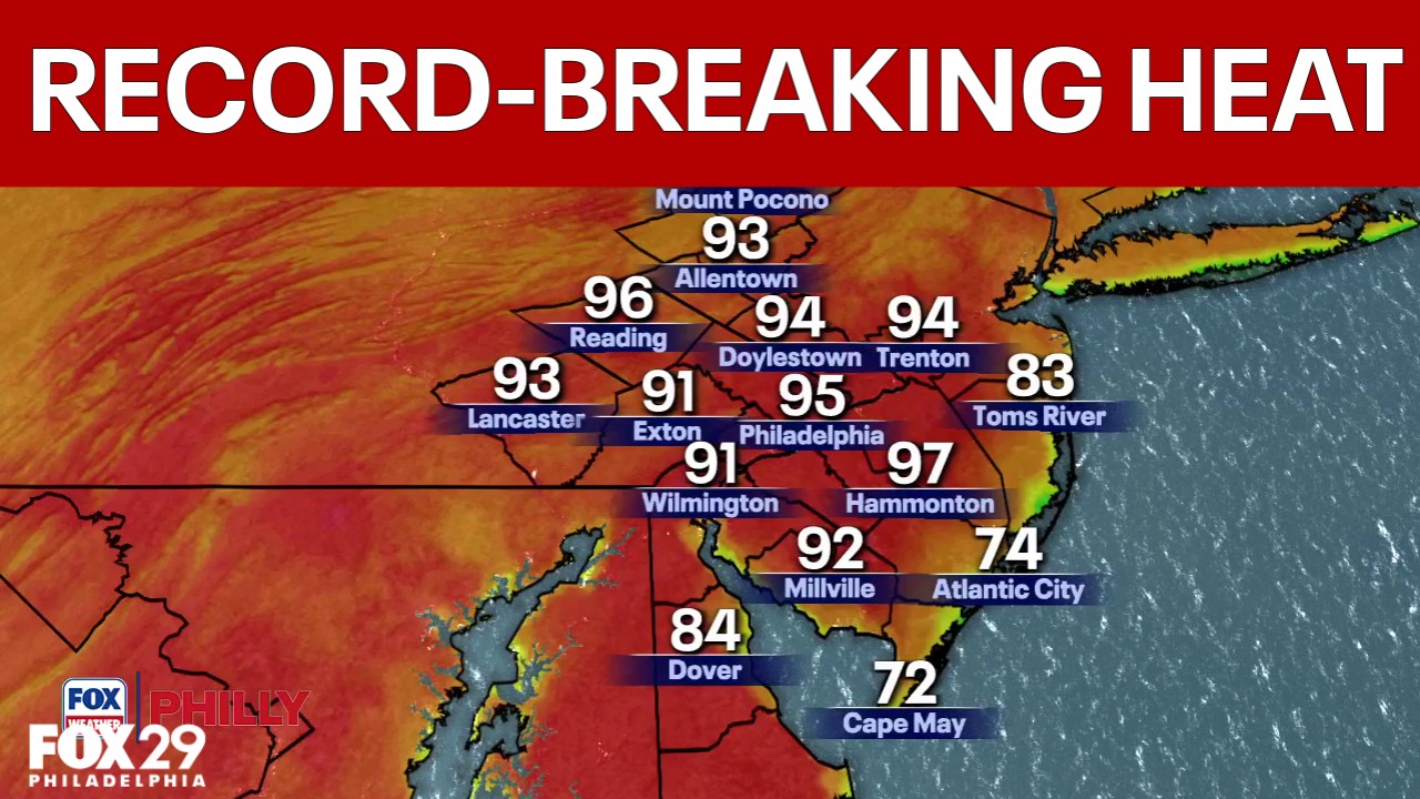 Philly weather: Record-breaking temperatures amid heat advisory