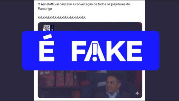 É #FAKE foto de Carlo Ancelotti dormindo no jogo Athletico-PR x ...
