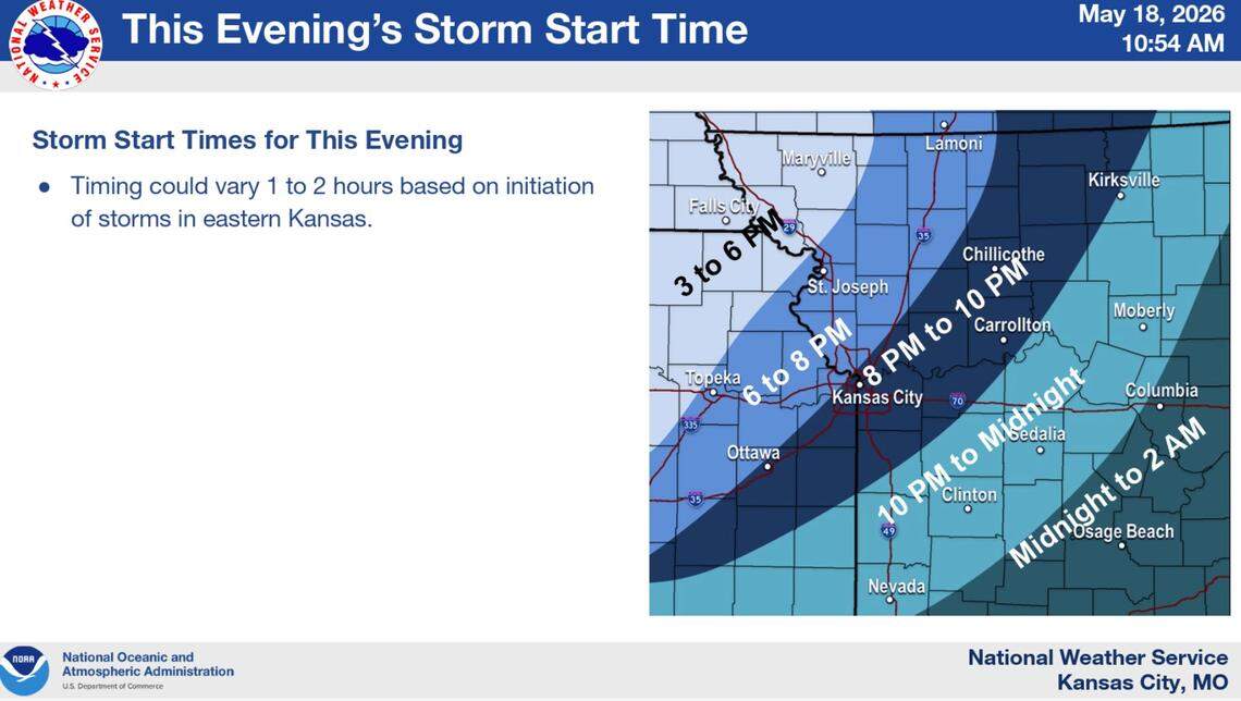 Tornadoes, giant hail possible west of Kansas City as severe weather ...