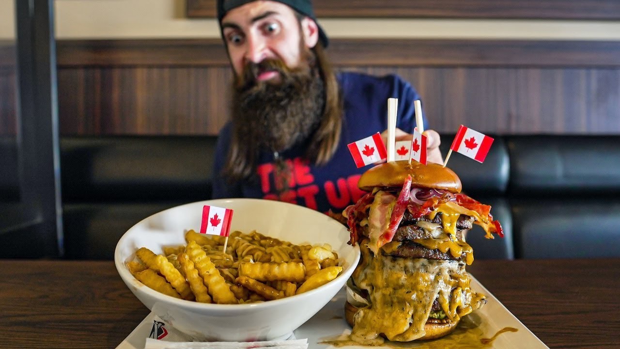 The Canadian Brewhouse burger & poutine challenge | BeardMeatsFood