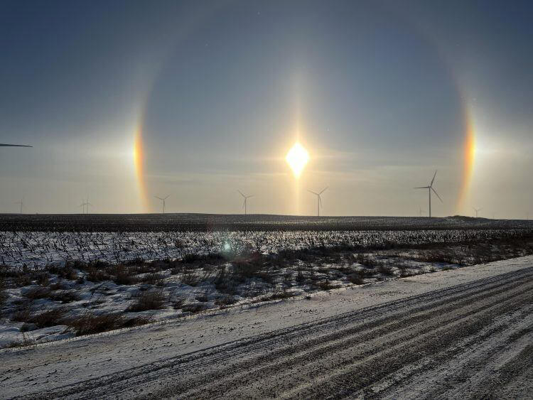 Sun halo spotted over Rockford. What is it?