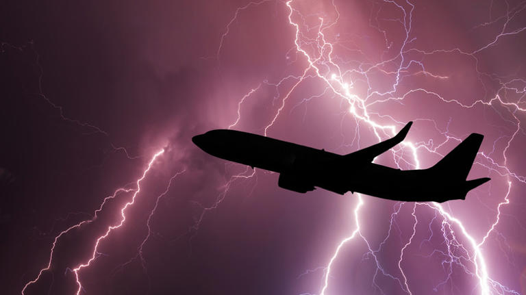 What are the metal rods on an airplane's wings called and what do they do?