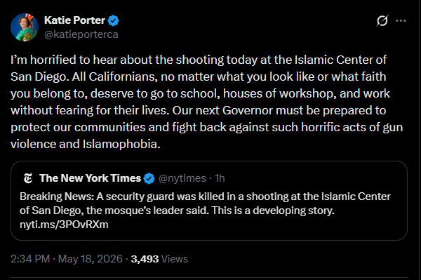 ‘A terrible situation’: Trump comments on San Diego Islamic Center shooting