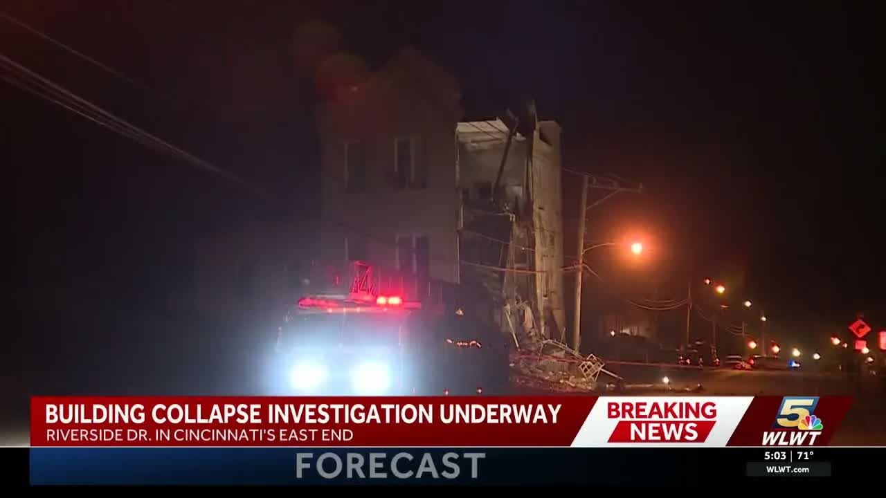 Building collapses in Cincinnati's East End, road closed for investigation