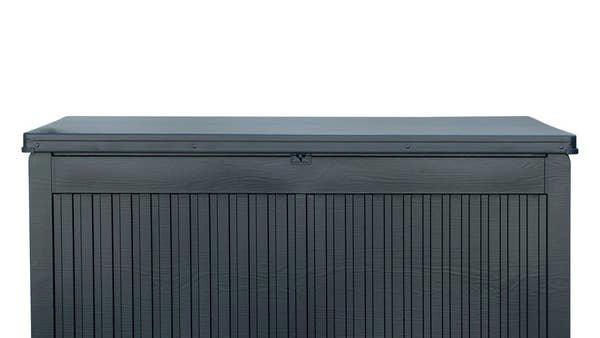 Aldi's oversized deck box is the perfect solution for outdoor clutter