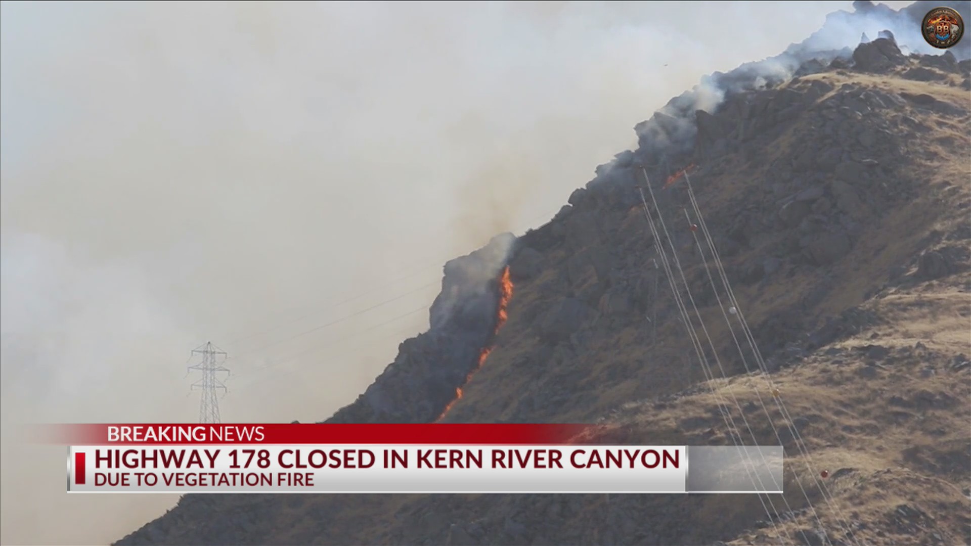 Highway 178 closed in Kern River Canyon due to fire