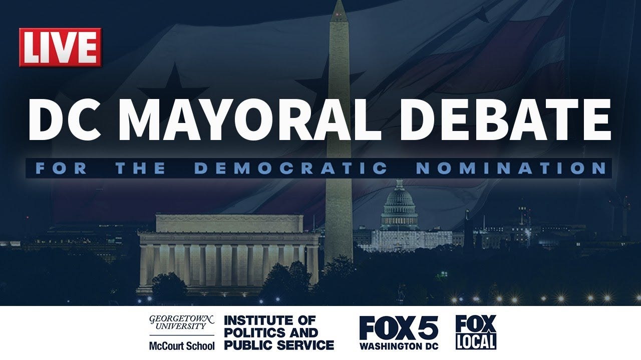 Watch live: DC Democratic mayoral debate