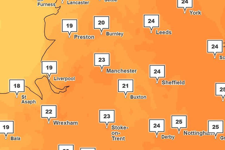 Exact date Manchester temperatures are set to soar to 24C this week