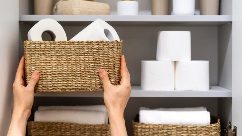The vintage container that makes toilet paper storage beautiful