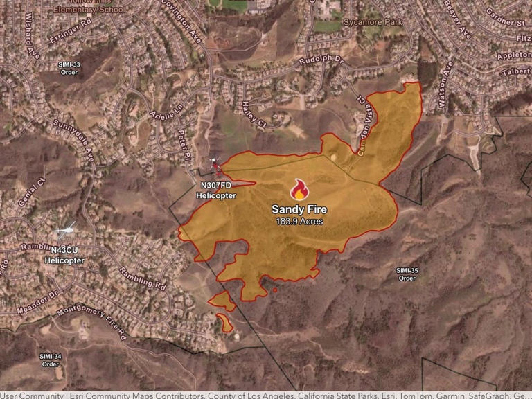 Simi Valley Fire See Sandy Fire Perimeter Evacuation Orders