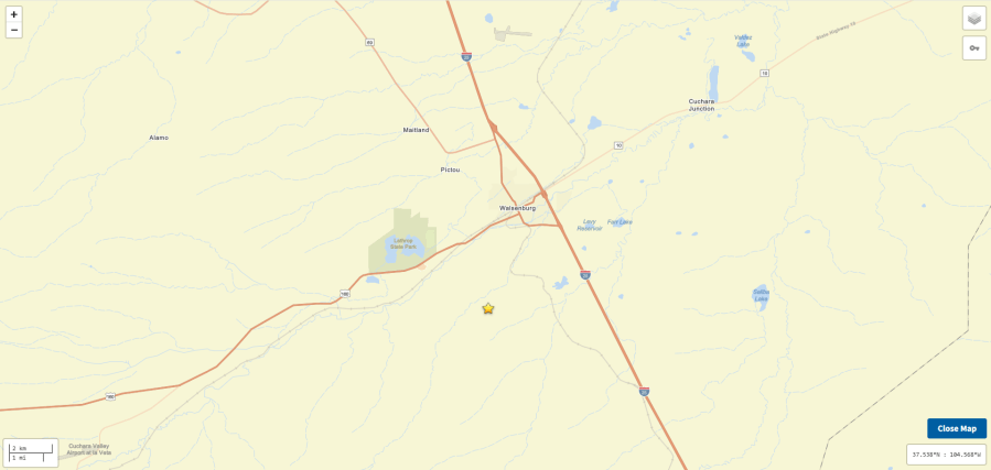 USGS reports 3.0 magnitude earthquake near Walsenburg