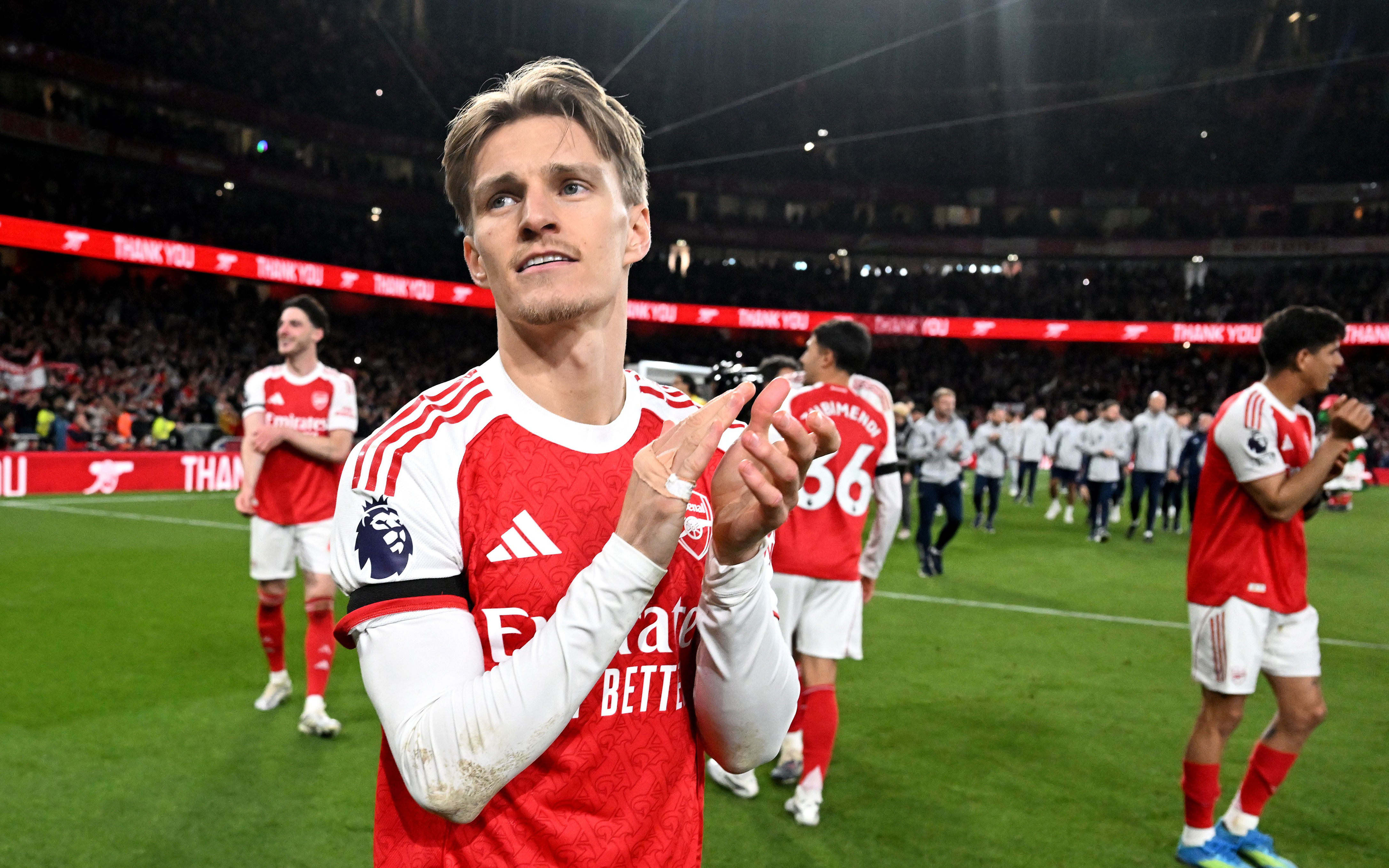Every word from Arteta, Odegaard speeches as Arsenal close in on title