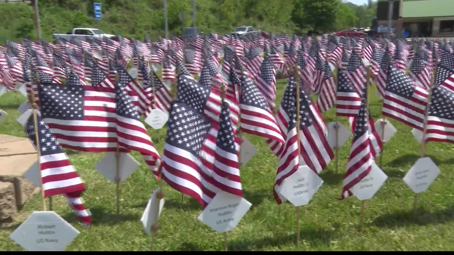 1,400 flags planted at local veteran's park ahead of Memorial Weekend