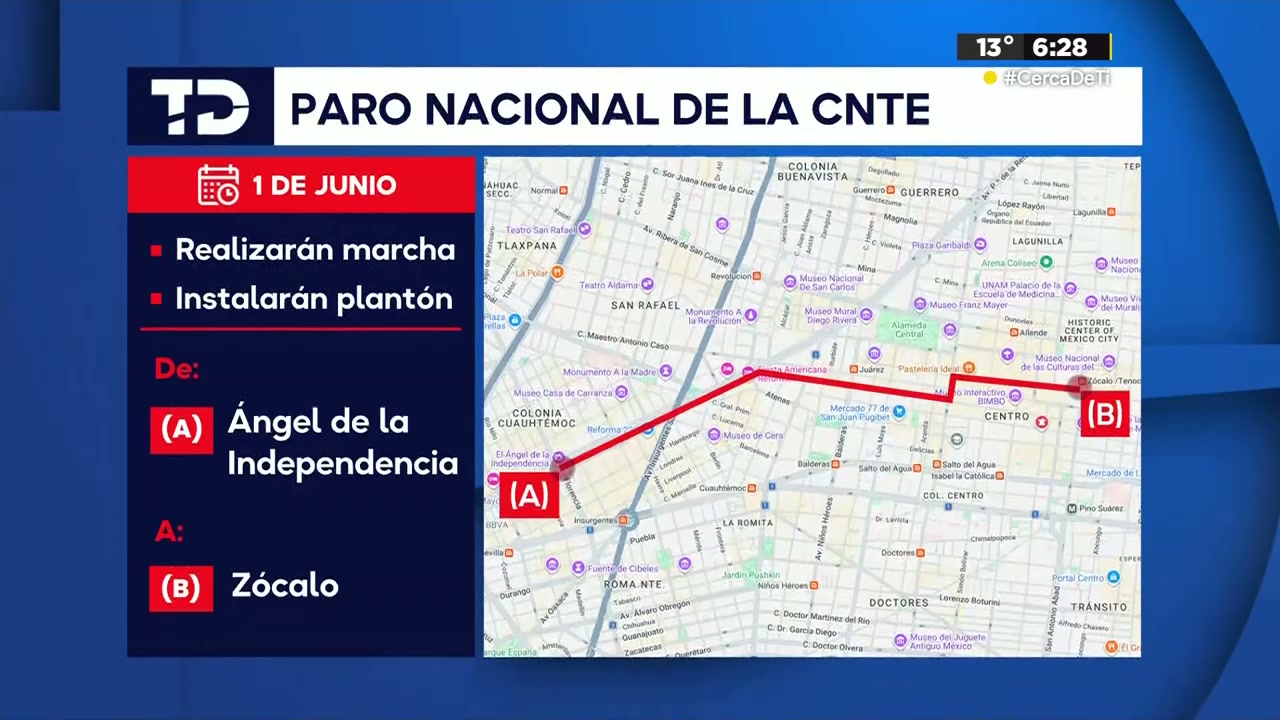 CNTE anuncia paro nacional y plantón indefinido en el Zócalo de CdMx
