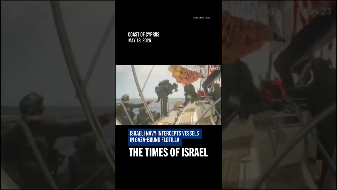 Israeli Navy intercepts vessels in Gaza-bound flotilla off Cyprus coast