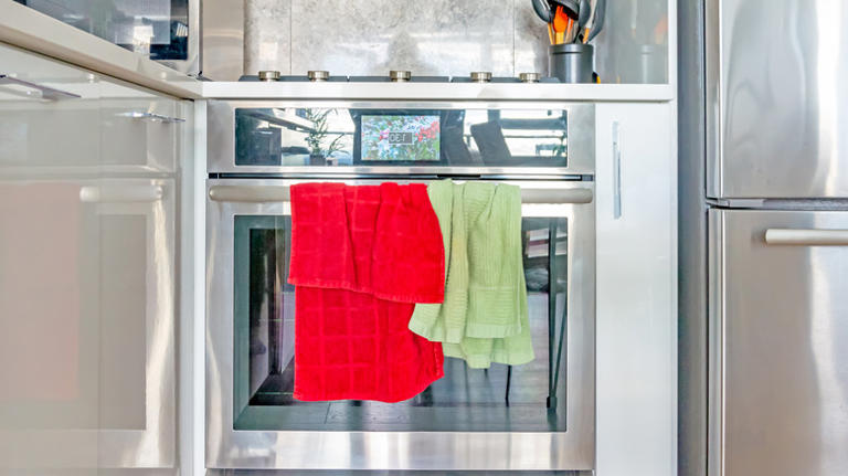 Tired of your kitchen towels falling? You’ll love this Dollar Tree hack