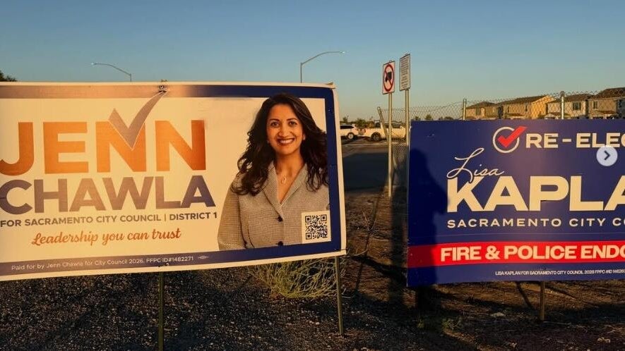 Sacramento City Council candidate Jenn Chawla says campaign signs ...