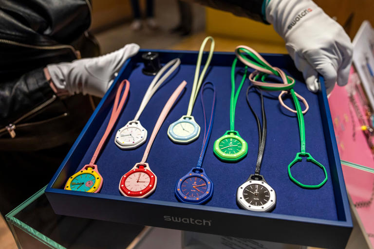 A new Swatch model is introduced, and a case study in overexcited drop ...
