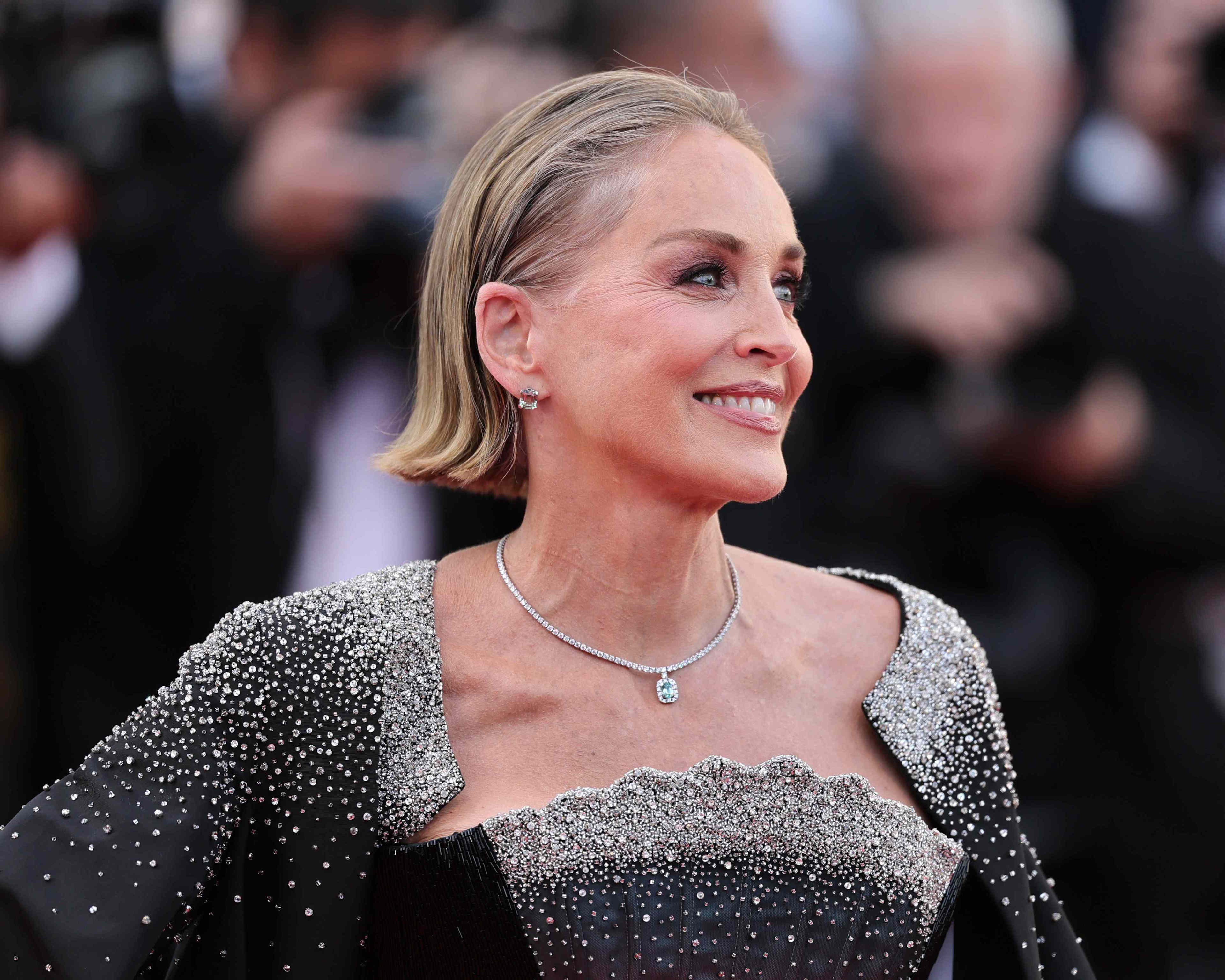 Sharon Stone finds a clever loophole to the Cannes dress code rule that ...