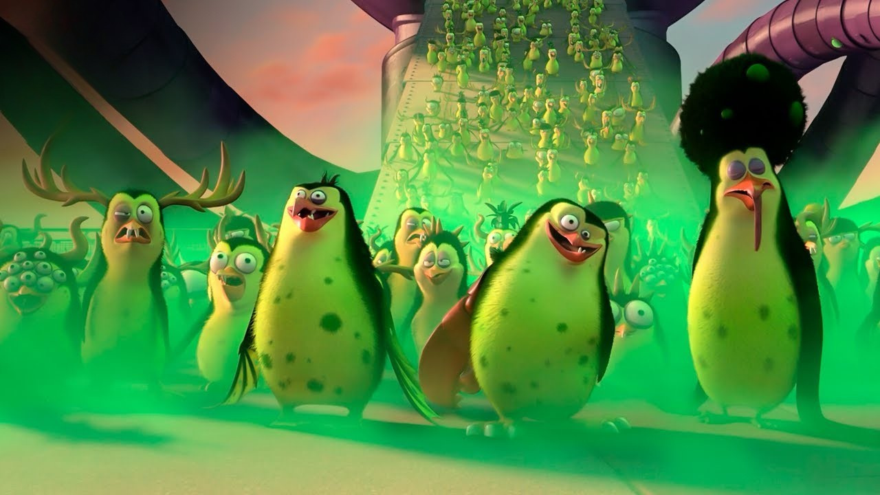The mutant penguins are unleashed (full scene) Penguins of Madagascar